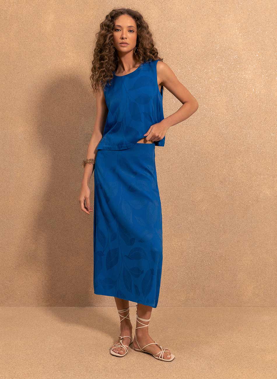 Conjunto Estampado Azul Lez a Lez - Pole Modas